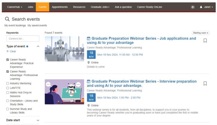 Take a deep dive into CareerHub - MyLaTrobe